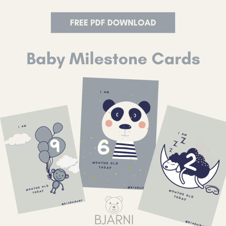 Free PDF Download Baby Milestone Cards - Month By Month