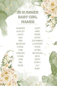 50 Summer Inspired Baby Names For Boys & Girls - Bjarni Baby