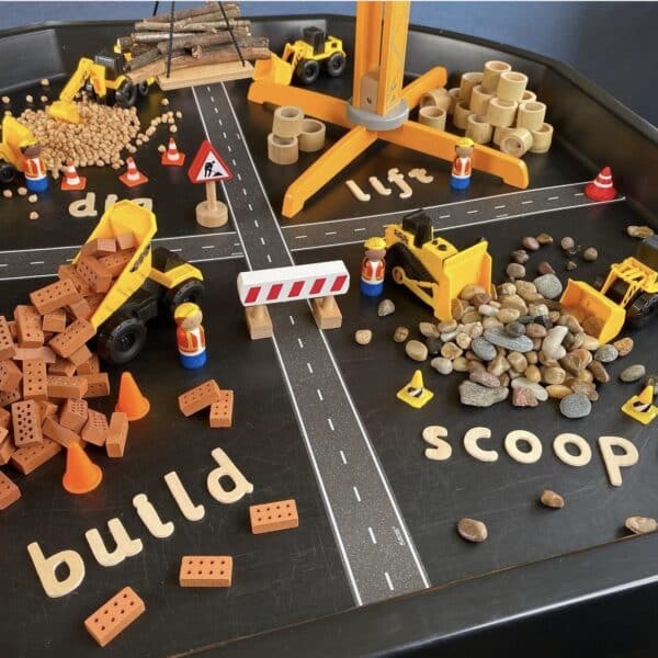 19 Tuff Tray Construction Ideas That Toddlers Will Love! - Bjarni Baby
