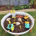 19 Tuff Tray Construction Ideas That Toddlers Will Love! - Bjarni Baby