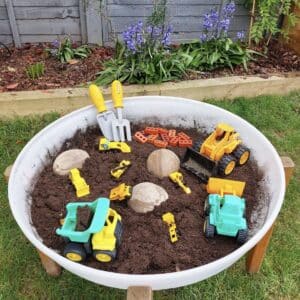 19 Tuff Tray Construction Ideas That Toddlers Will Love! - Bjarni Baby