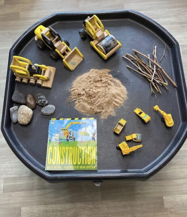 19 Tuff Tray Construction Ideas That Toddlers Will Love! - Bjarni Baby