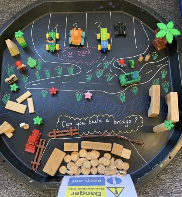 19 Tuff Tray Construction Ideas That Toddlers Will Love! - Bjarni Baby