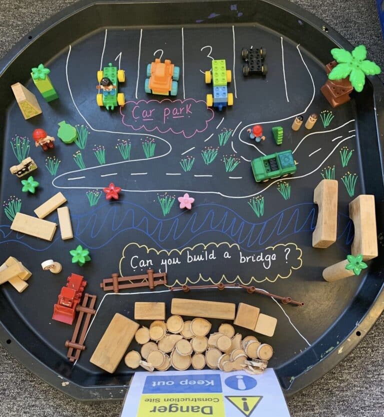 19 Tuff Tray Construction Ideas That Toddlers Will Love! - Bjarni Baby