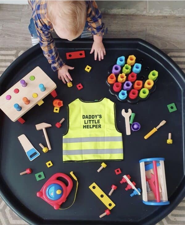 19 Tuff Tray Construction Ideas That Toddlers Will Love! - Bjarni Baby