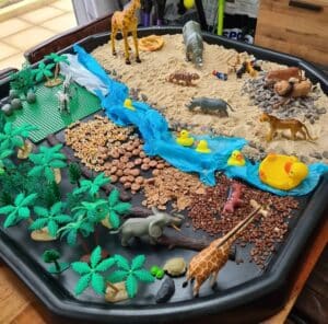 19 Jungle Inspired, Animal Themed Tuff Tray Ideas For Kids - Bjarni Baby