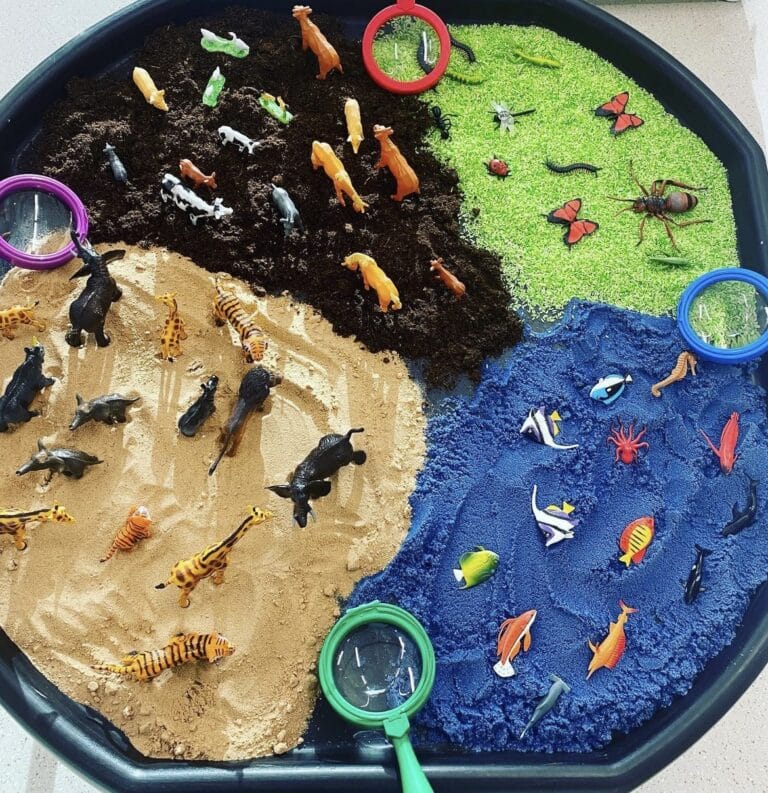 19 Jungle Inspired, Animal Themed Tuff Tray Ideas For Kids - Bjarni Baby