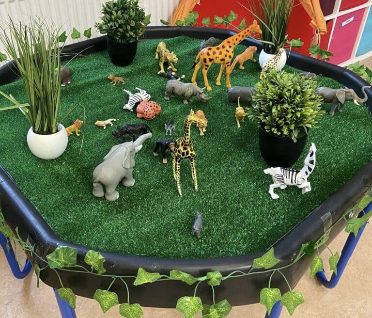 19 Jungle Inspired, Animal Themed Tuff Tray Ideas For Kids - Bjarni Baby