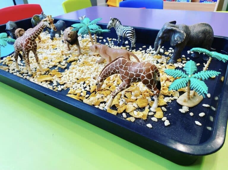 19 Jungle Inspired, Animal Themed Tuff Tray Ideas For Kids - Bjarni Baby