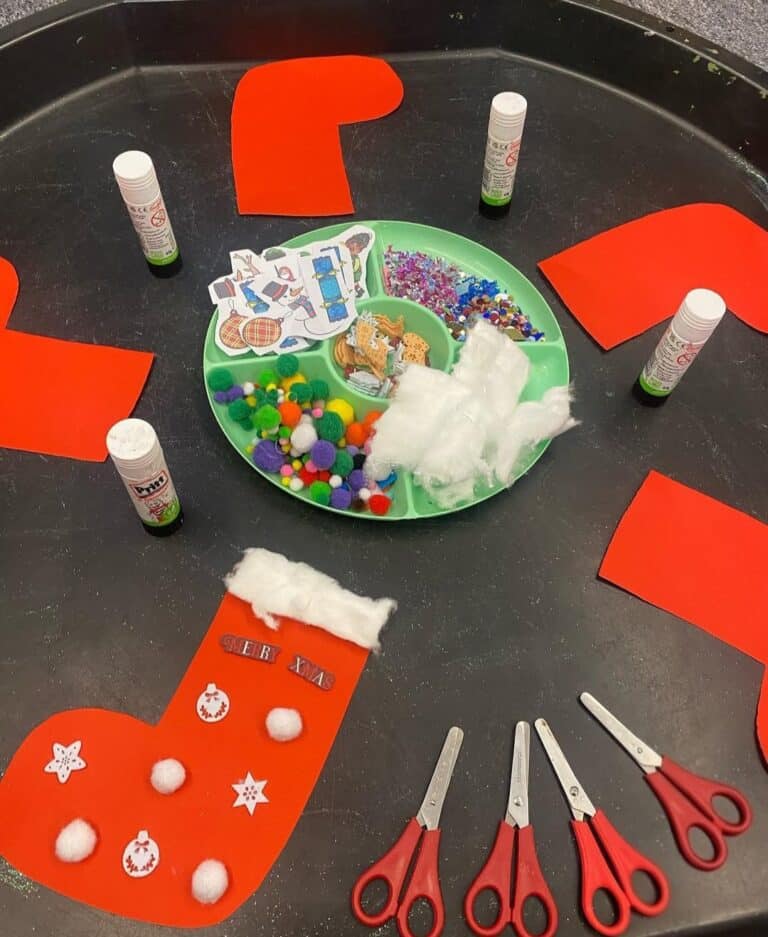 Fun and Festive Christmas Tuff Tray Ideas For Toddlers - Bjarni Baby