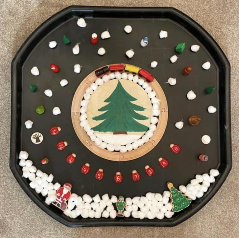 Fun and Festive Christmas Tuff Tray Ideas For Toddlers - Bjarni Baby