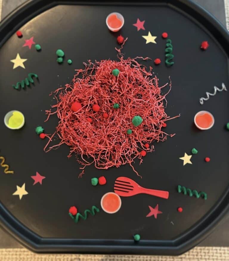 Fun and Festive Christmas Tuff Tray Ideas For Toddlers - Bjarni Baby