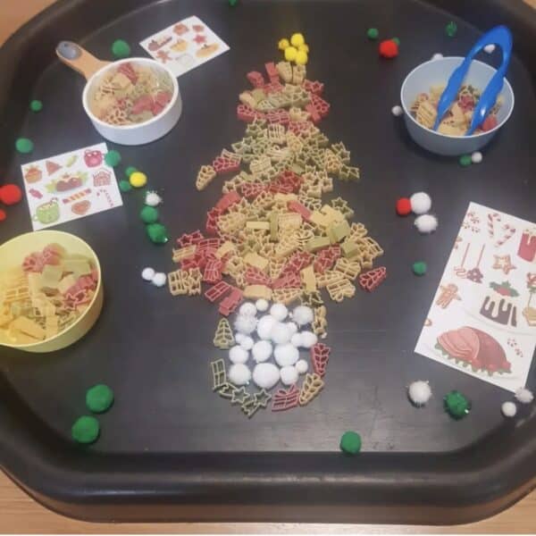 Fun and Festive Christmas Tuff Tray Ideas For Toddlers - Bjarni Baby