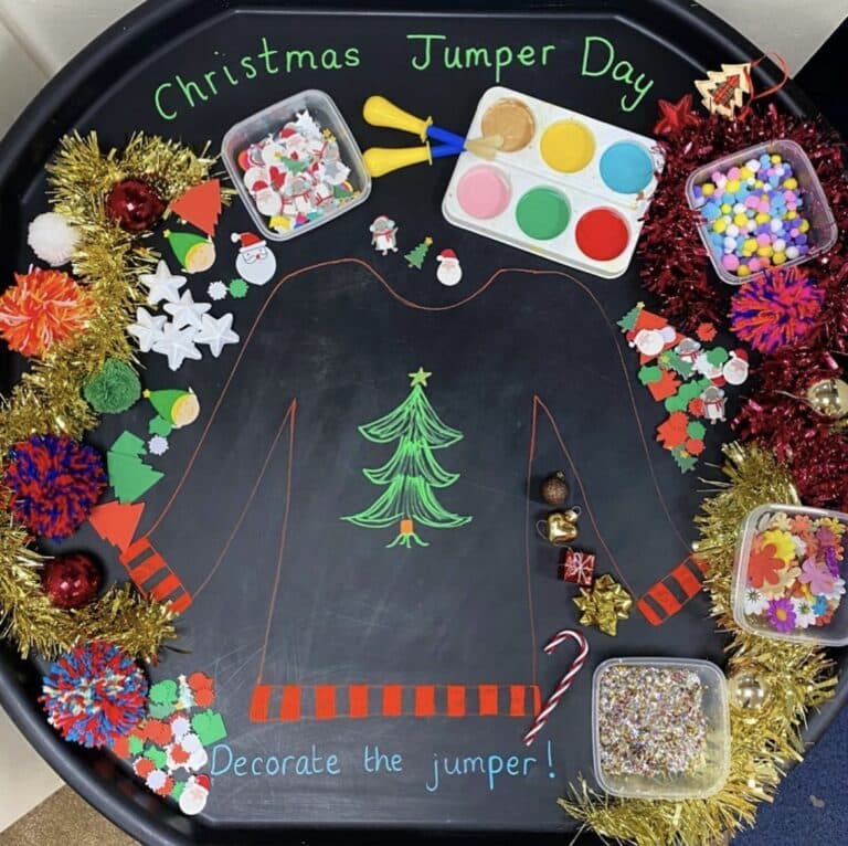 Fun and Festive Christmas Tuff Tray Ideas For Toddlers - Bjarni Baby